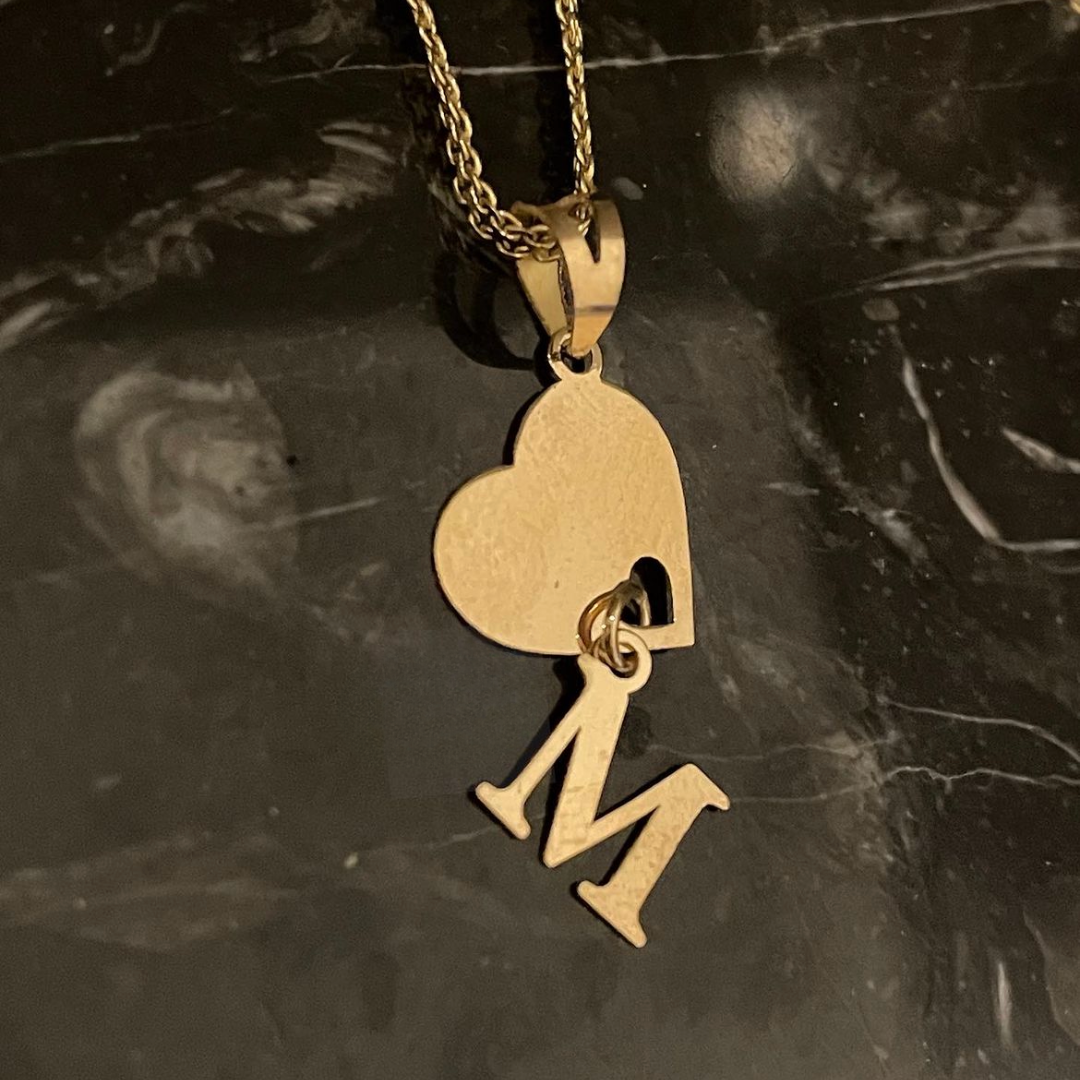 Collier heart my letter – Charmays Creations